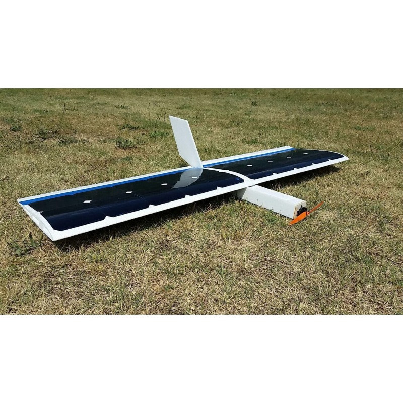 RC Solar DR1 1300mm Solar Plane - Flight without batteries