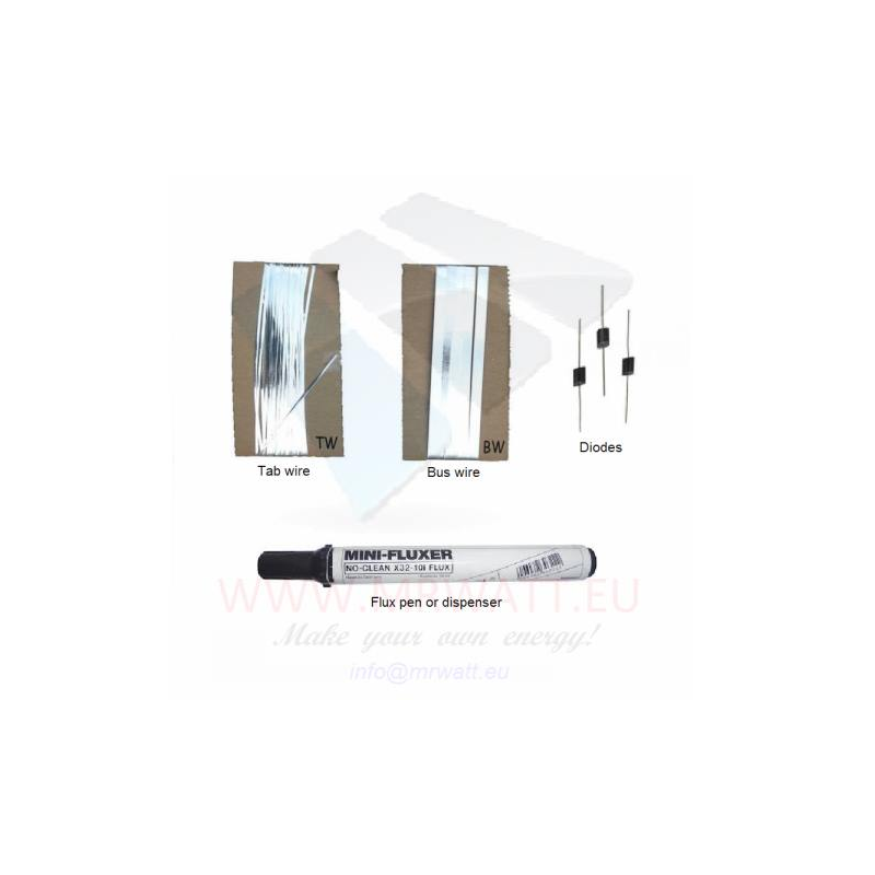 Kit de cinta para soldar celdas solares 12m ribbon - MR WATT